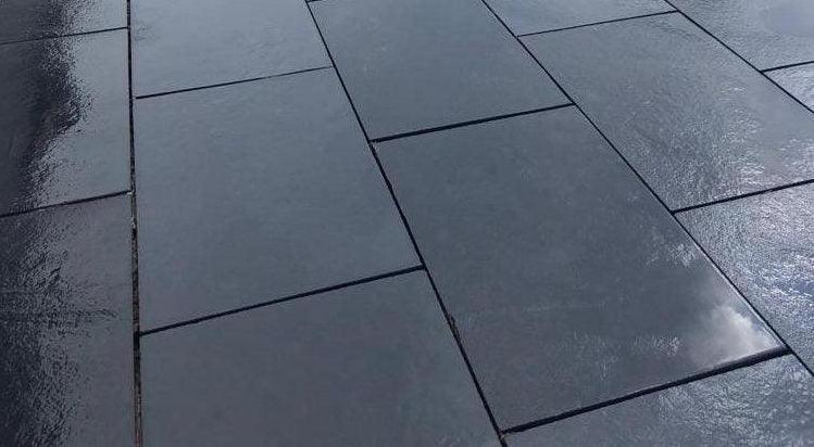 Black Limestone Paving, Midnight Kota Kadapha Black - calibrated