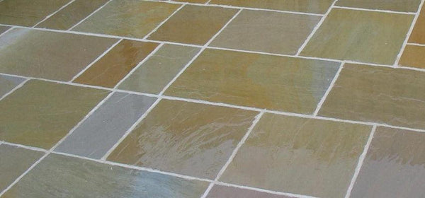 Raj Green Indian Sandstone Paving, Raj Blend - Paving Slabs UK