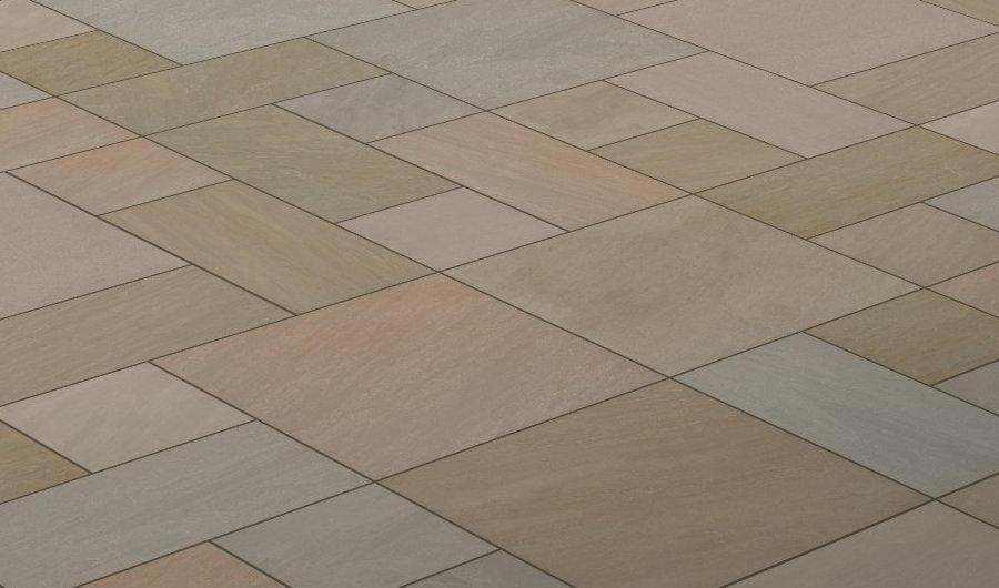 Raj Green Smooth Indian Sandstone Paving Slabs