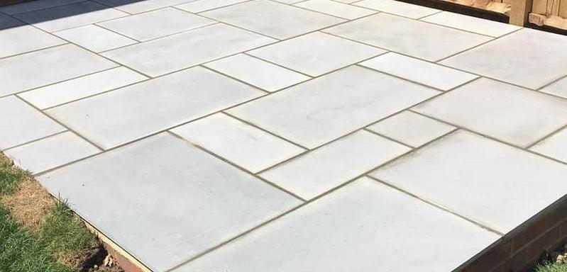 Kandla Grey Smooth Sandstone Paving Slabs | Free UK Delivery
