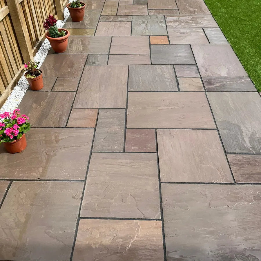 Autumn Blend Sandstone Paving 3 Sizes 22mm