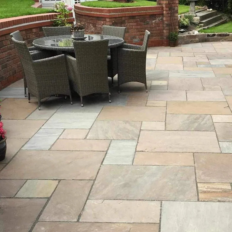 Autumn Blend Indian Sandstone Paving 3 Sizes 22mm