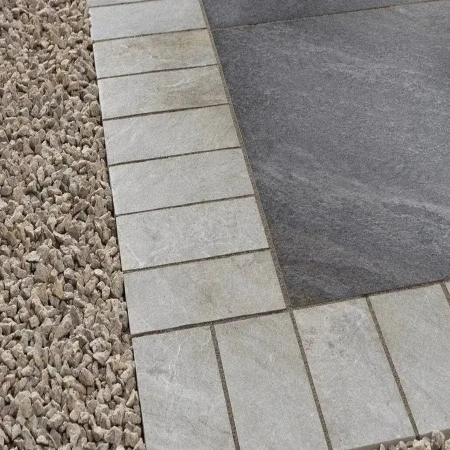 Kandla Grey Porcelain Border Edging Setts 200 x 100