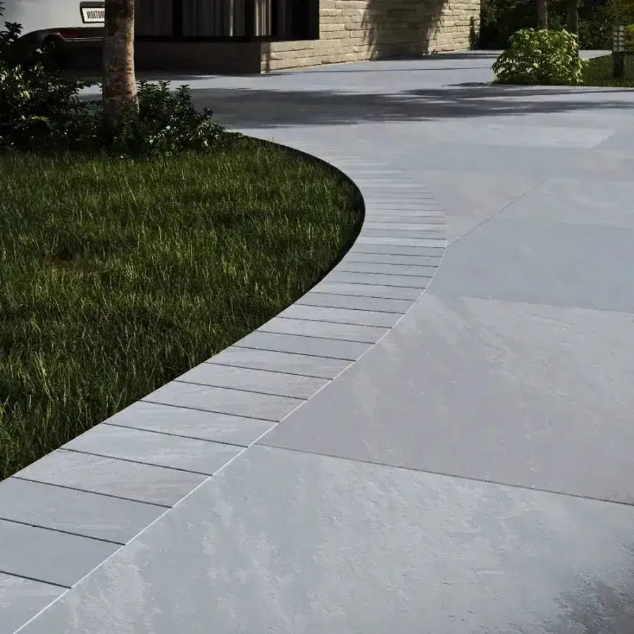 Kandla Grey Porcelain Border Edging Setts 200 x 100