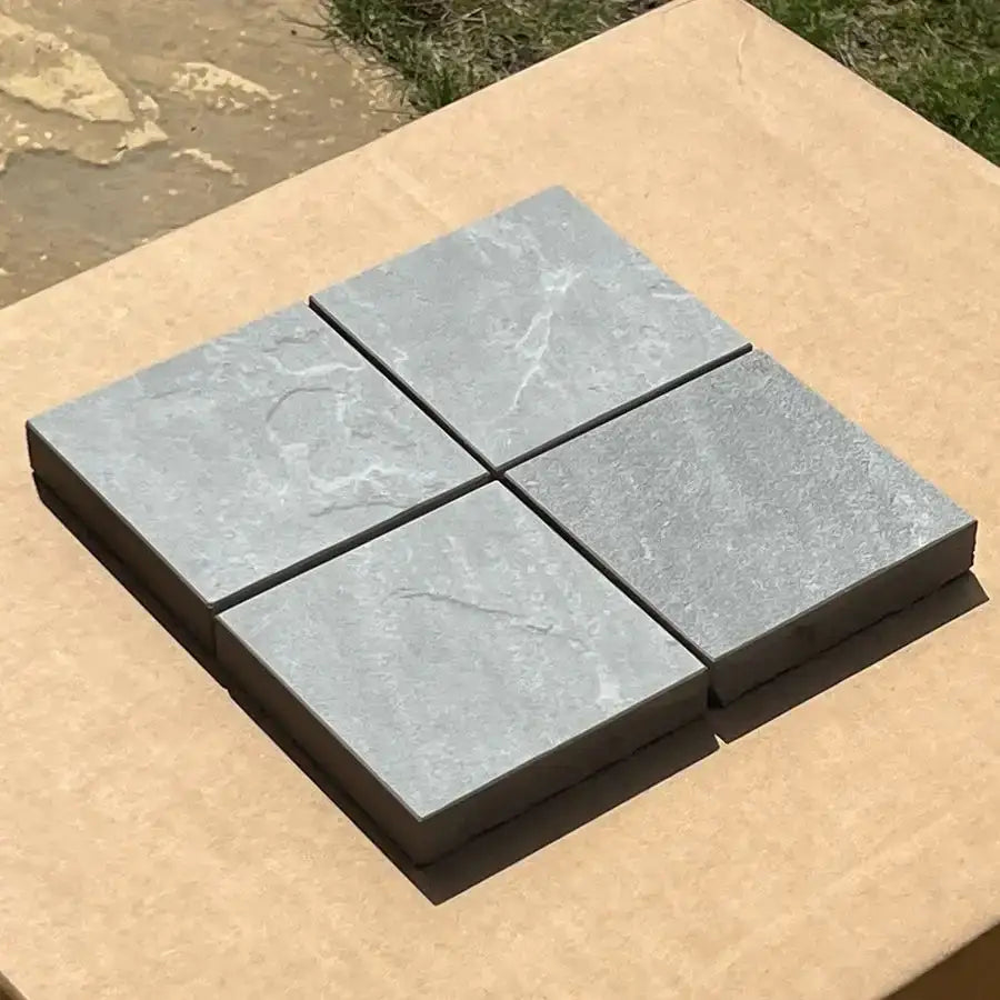 Kandla Grey Porcelain Paving Edging Setts 100x100x20 | Paving Slabs UK
