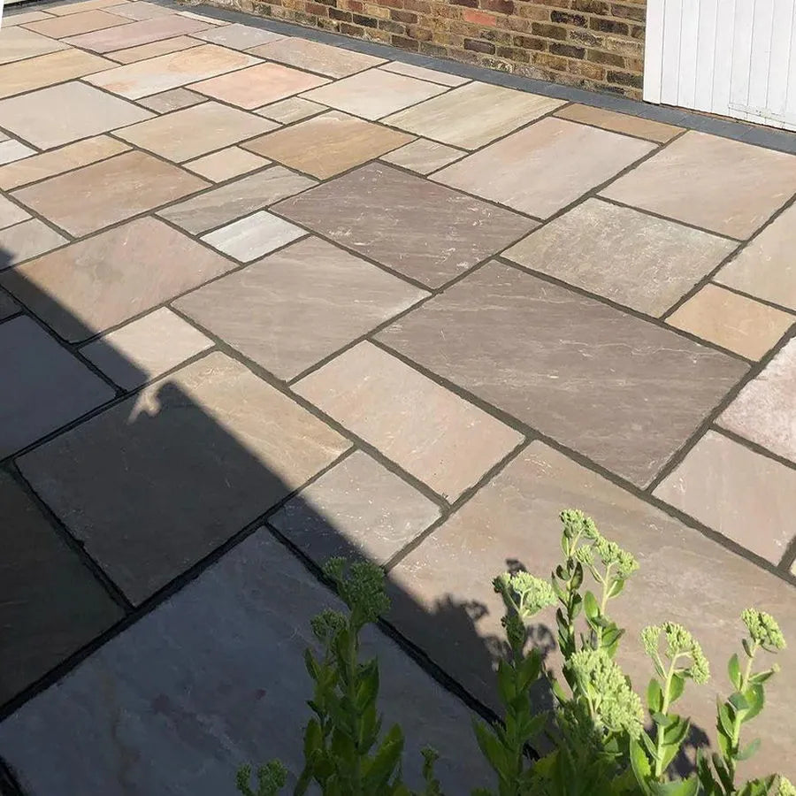 Raj Green Indian Sandstone Paving Patio 22mm | Paving Slabs UK