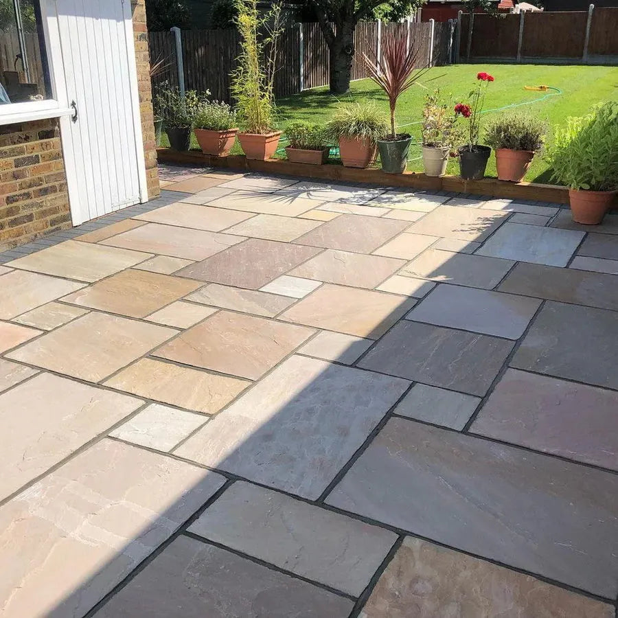 Raj Green Indian Sandstone Paving Patio 22mm | Paving Slabs UK