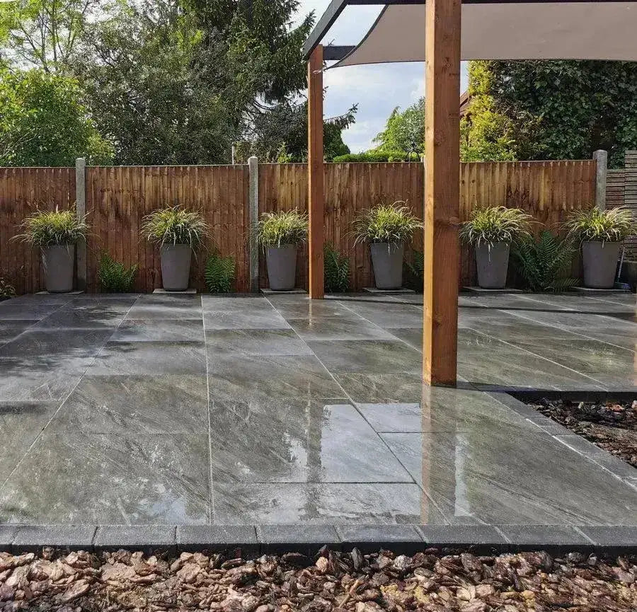 Anthracite Black Porcelain Paving Slabs 900 x 600