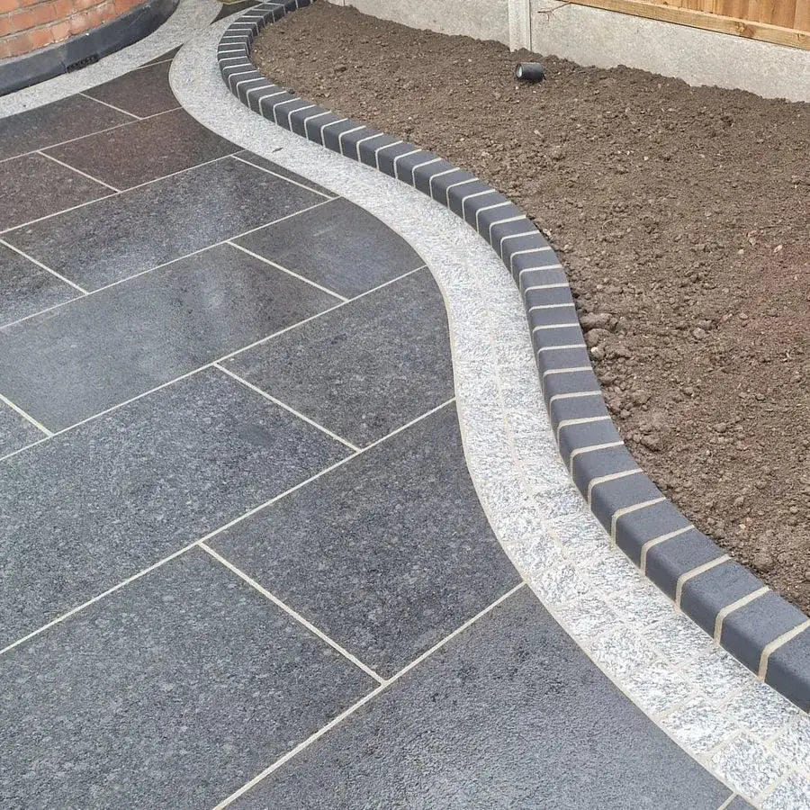 Ash Black Granite Paving Slabs 900x600x20 | Paving Slabs UK