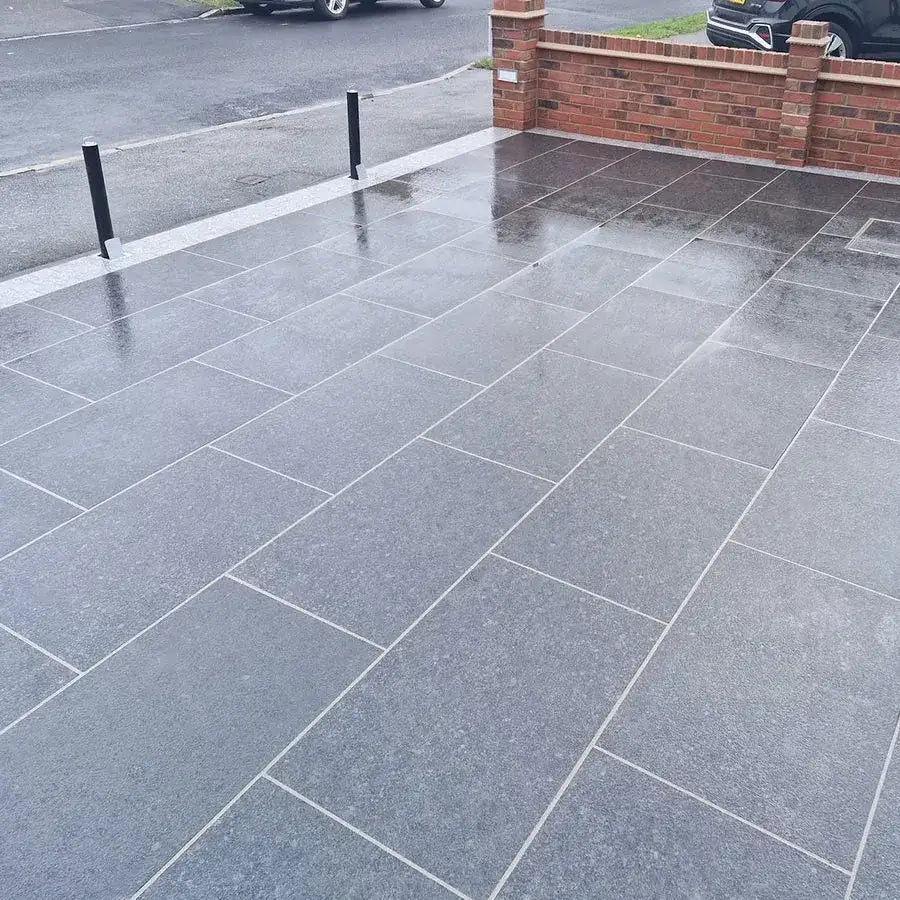 Ash Black Granite Paving Slabs 900x600x20 | Paving Slabs UK