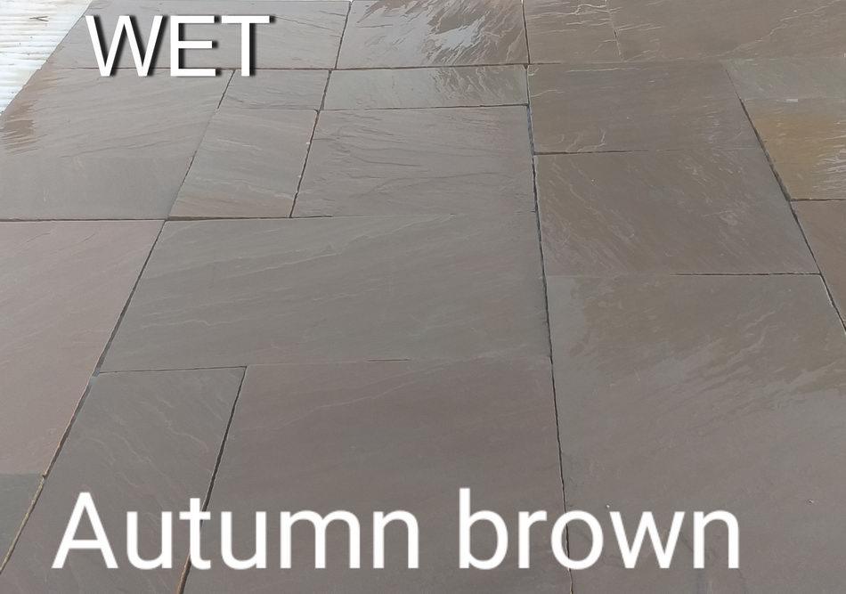 Autumn Brown Indian Sandstone Paving 900 x 600 | Paving Slabs UK