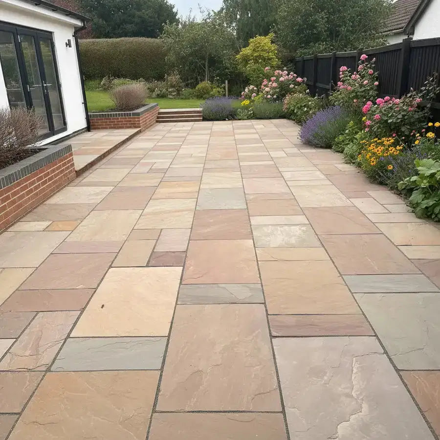Autumn Brown Indian Sandstone Paving Patio Packs | Paving Slabs UK