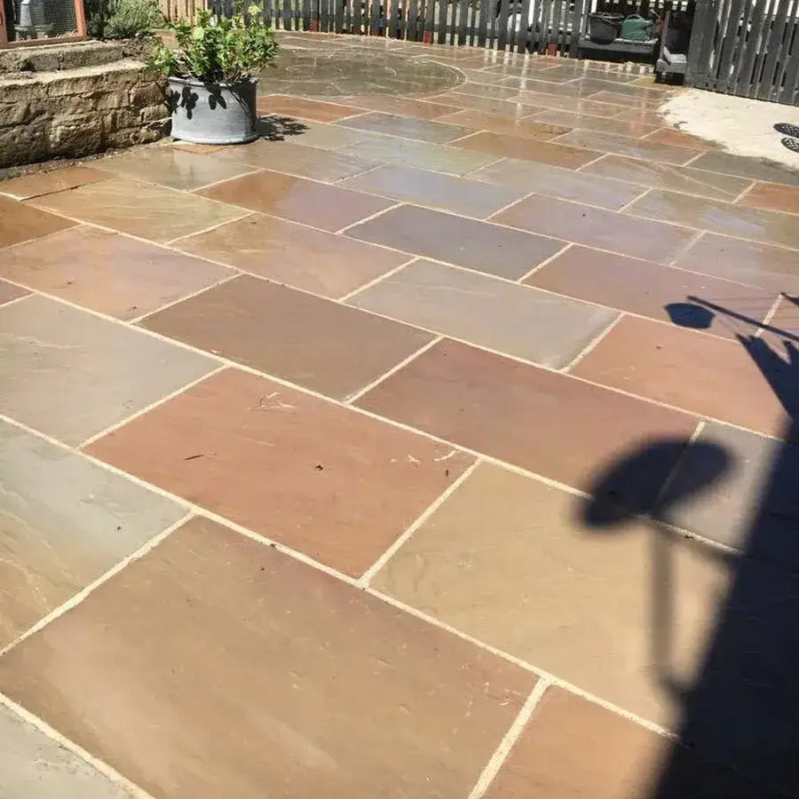 Autumn Brown Indian Sandstone Paving 900 x 600