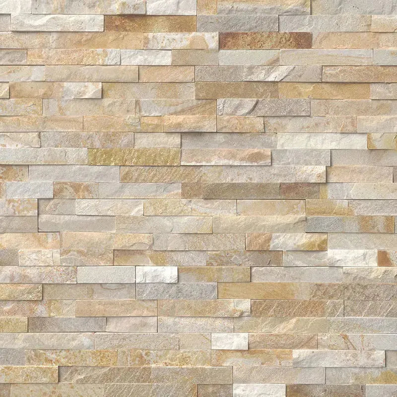Autumn Sparkle Quartz Split Face Tiles Cladding 550 x150