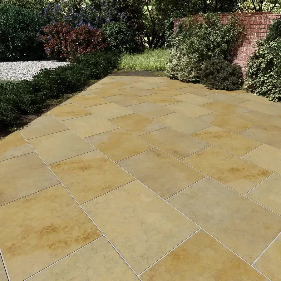 Beige Limestone Porcelain Paving Tiles 900x600x20 From £18.59/m2 ...
