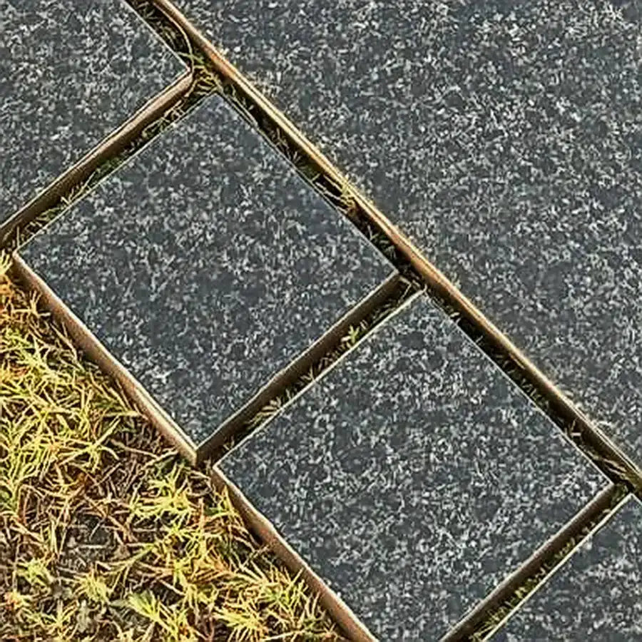 Black Basalt Porcelain Paving Edging Setts 100 x 100 x 20 | Paving Slabs UK
