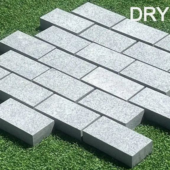 Sawn Granite Setts Mid Grey Flamed 200x100x50mm | Paving Slabs UK