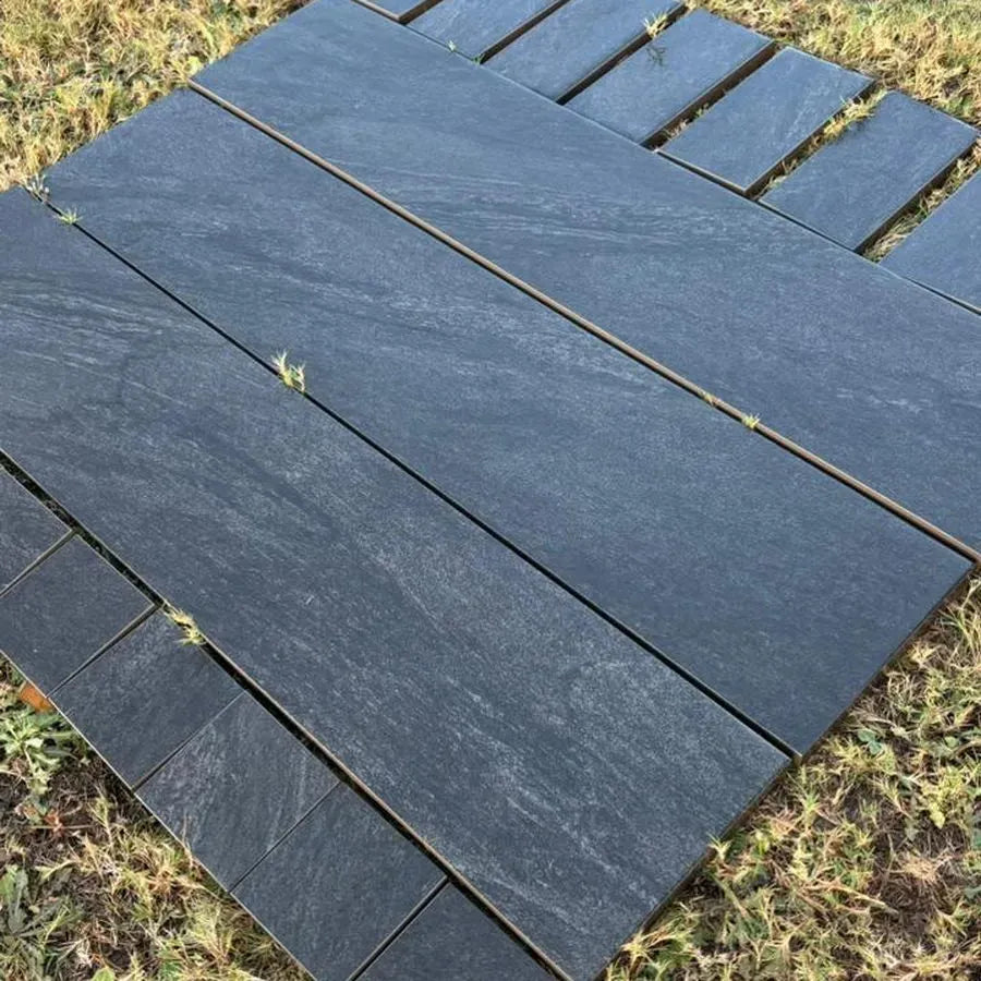 County Anthracite Porcelain Paving Edging Planks 900 x 200