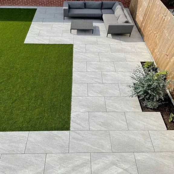 County Light Grey Porcelain Paving Slabs 900 x 600