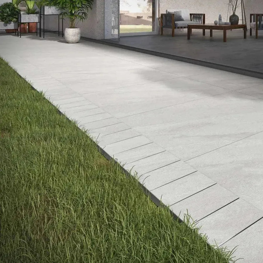 County Light Grey Porcelain Edging Setts 200x100x20