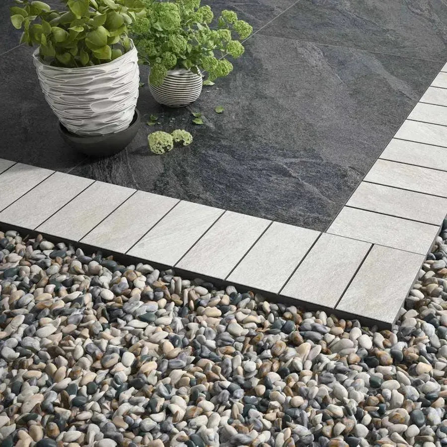 County Light Grey Porcelain Edging Setts 200x100x20