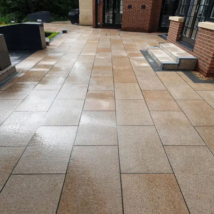 Gold Yellow Granite Paving Slabs 900x600x20 - Paving Slabs UK
