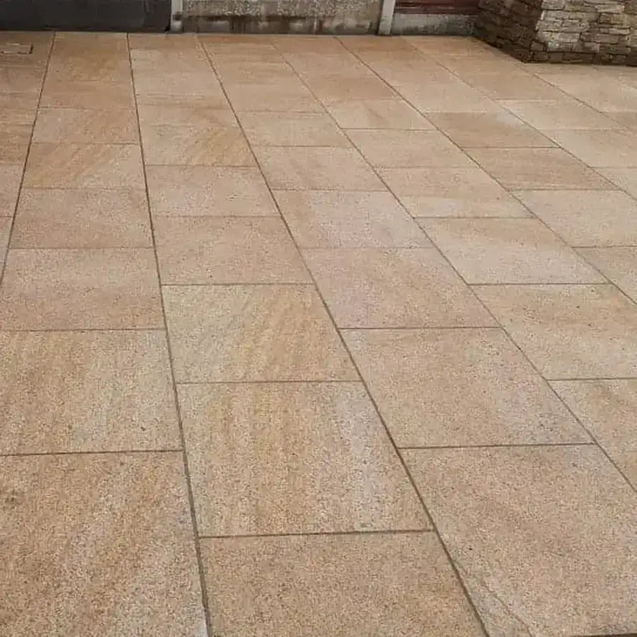 Gold Yellow Granite Paving Slabs 900x600x20 | Paving Slabs UK