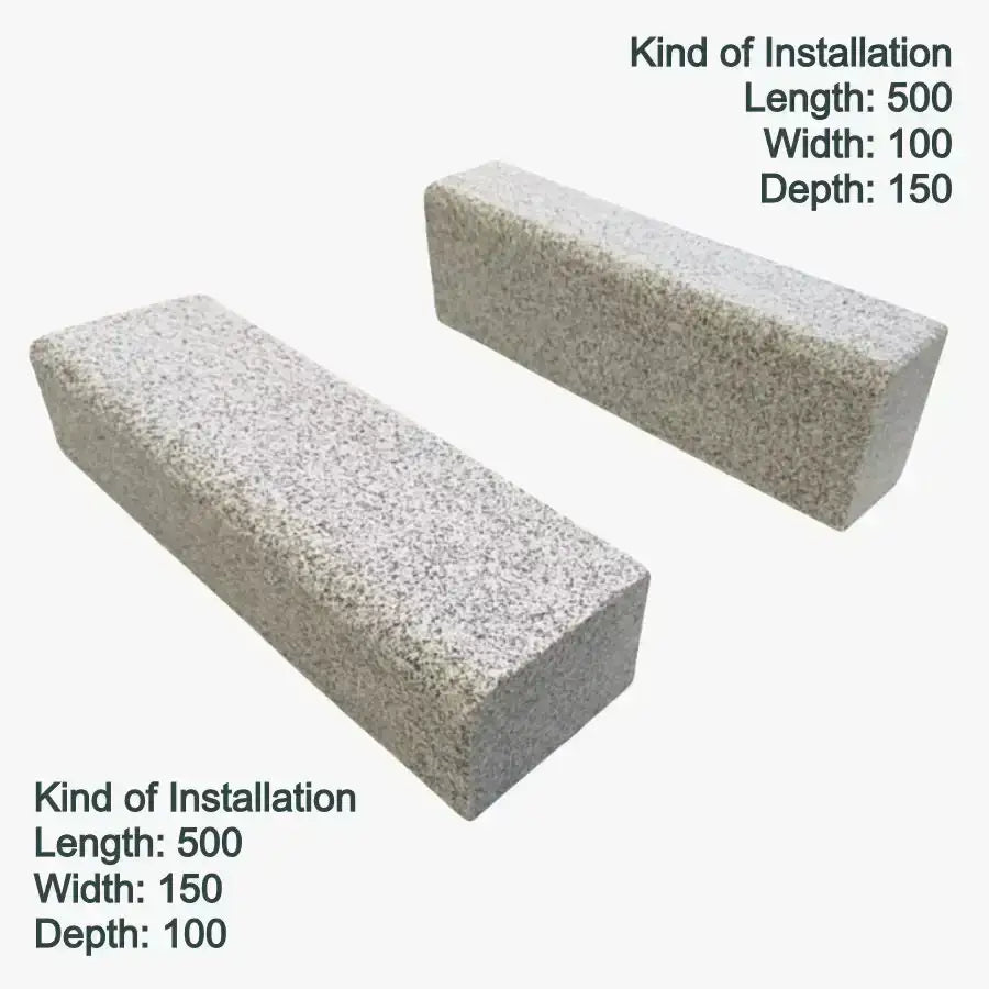 Granite Kerbs Edging Stones Silver Grey 500x150x100 | Paving Slabs UK