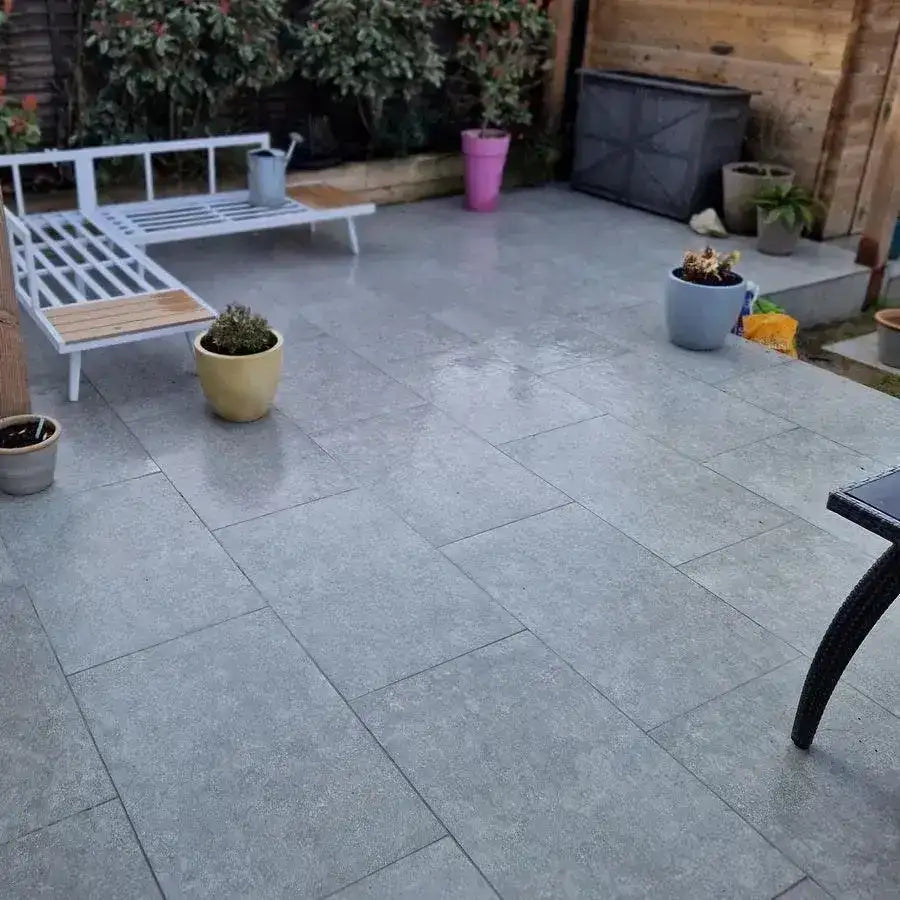 Fossil Grey Porcelain Paving Slabs 900 x 600 | Paving Slabs UK