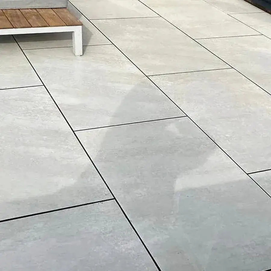 Himalayan White Porcelain Paving Tiles 600 x 600