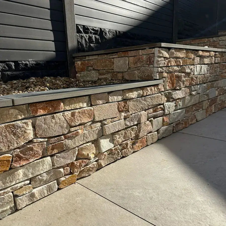 Golden Quartz Stone Cladding, Contemporary Z Tiles Clad