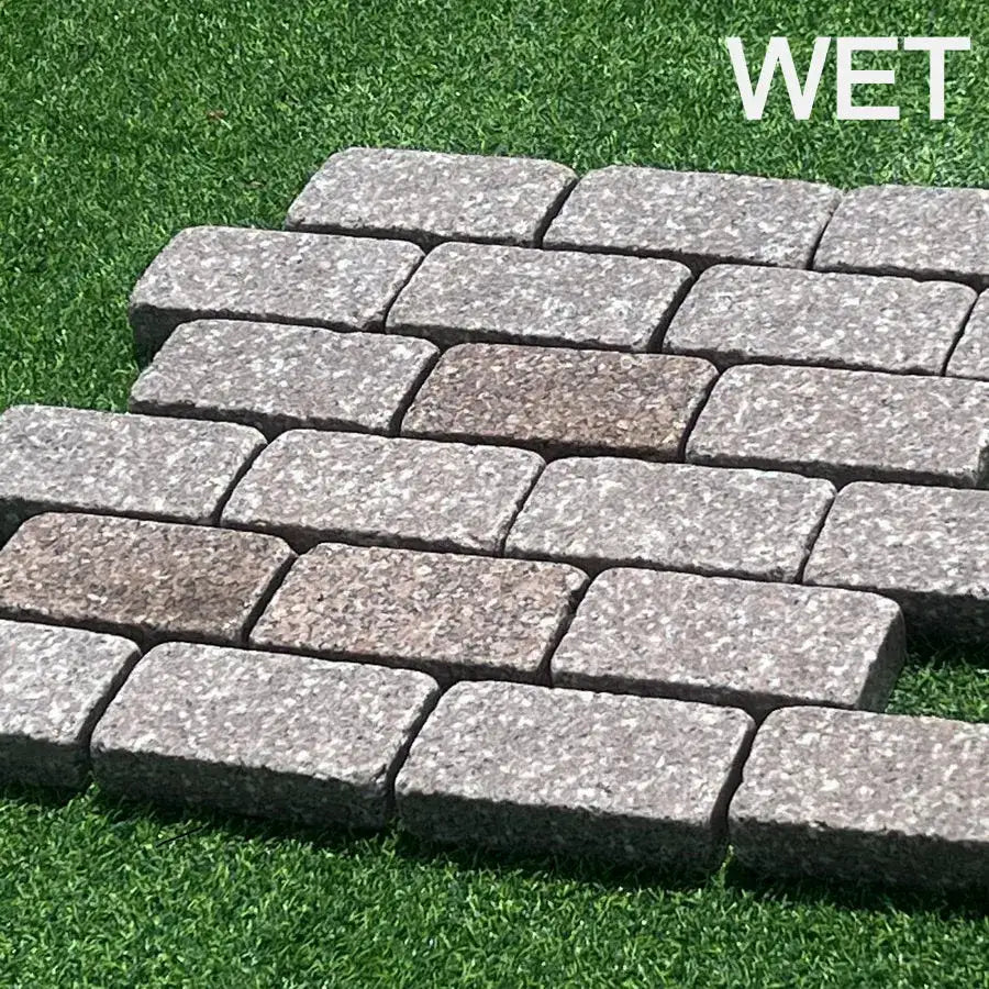 Rose Pink Sawn Granite Setts Tumbled 200x100x50mm | Paving Slabs UK