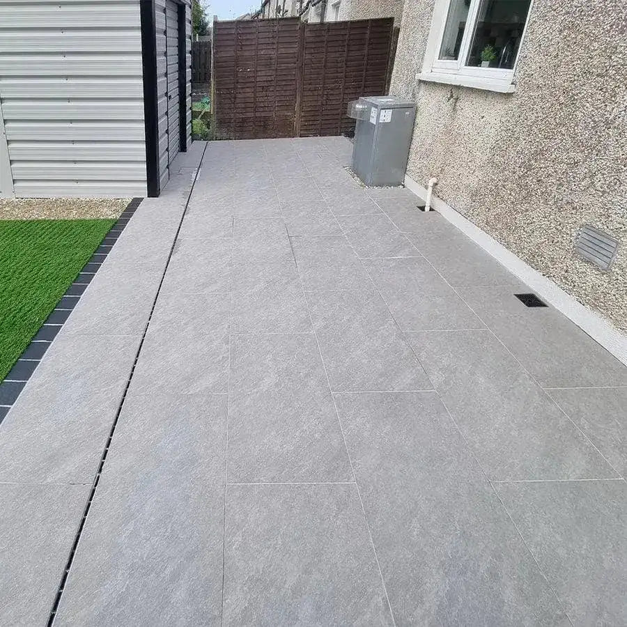 Quartz Grey Porcelain Paving Slabs 600 x 600