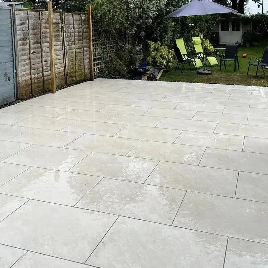 Quartz White Porcelain Paving Slabs 900x600x20 | Paving Slabs UK
