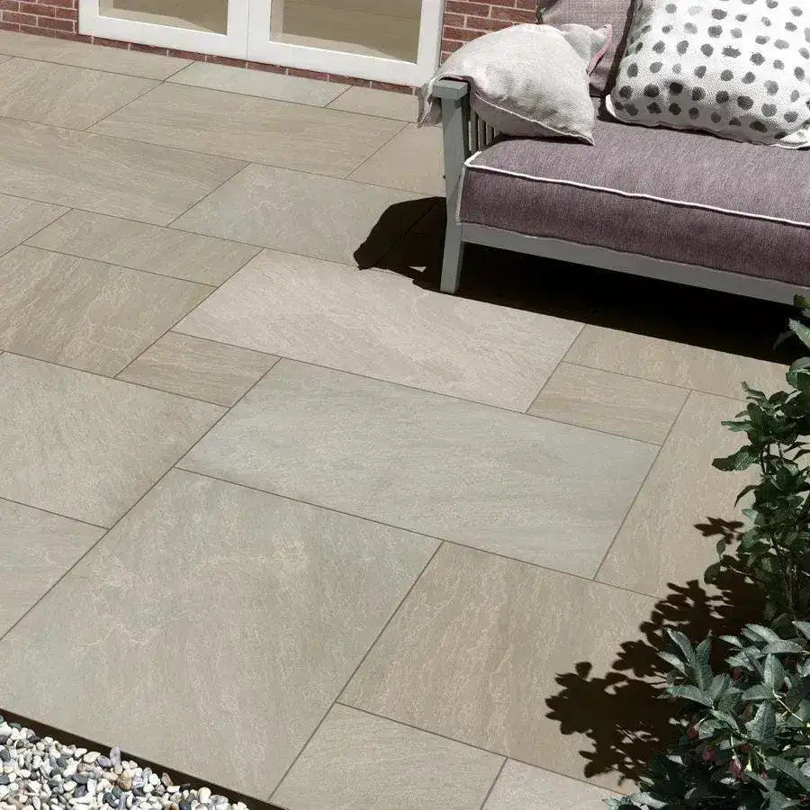 Raj Green Porcelain Paving Slabs 900x600x20 | Paving Slabs UK