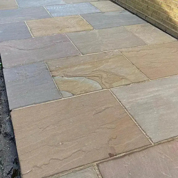 Raj Green Indian Sandstone Paving 900 x 600 | Paving Slabs UK