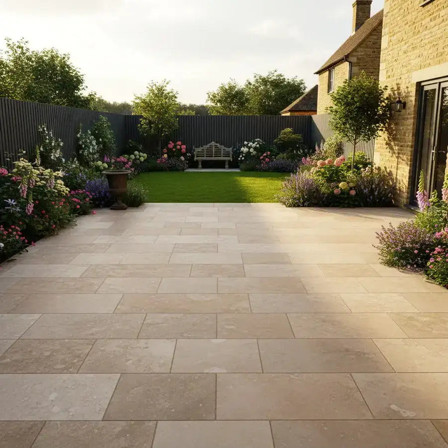 Sinai Pearl Limestone Porcelain Paving 900x600x20 From £19.15/m2 ...