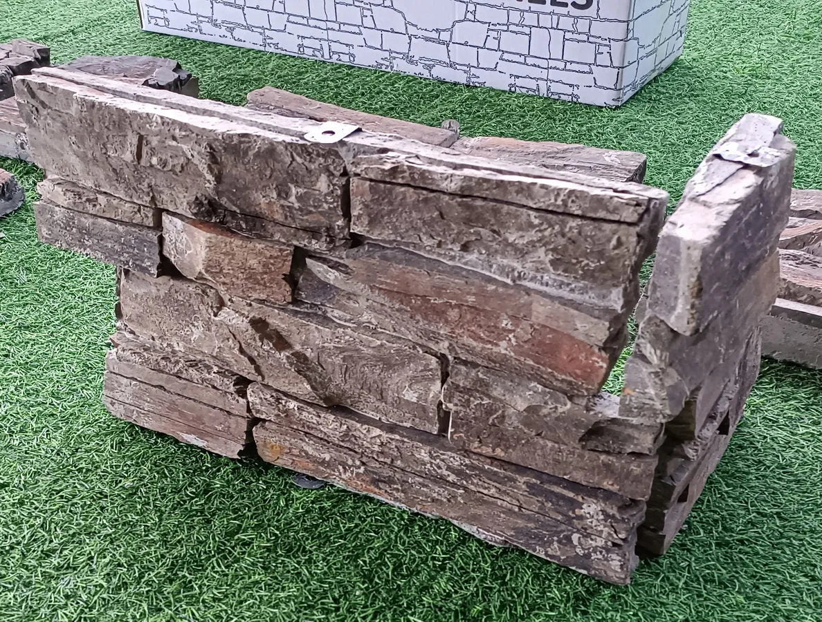 Multicolour Slate Stone Cladding Z Tiles Clad Panels Cement Baking