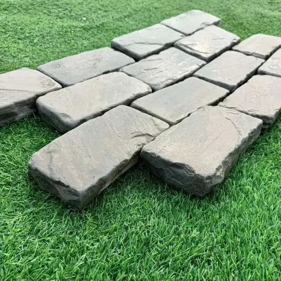 Kandla Grey Sandstone Tumbled Cobbles 200 x 100 x 50 - Paving Slabs UK