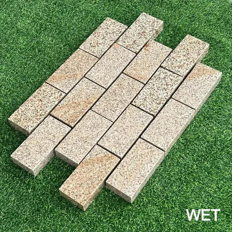 Sawn Granite Setts Yellow Gold Edging Stone 200 x 100 x 50
