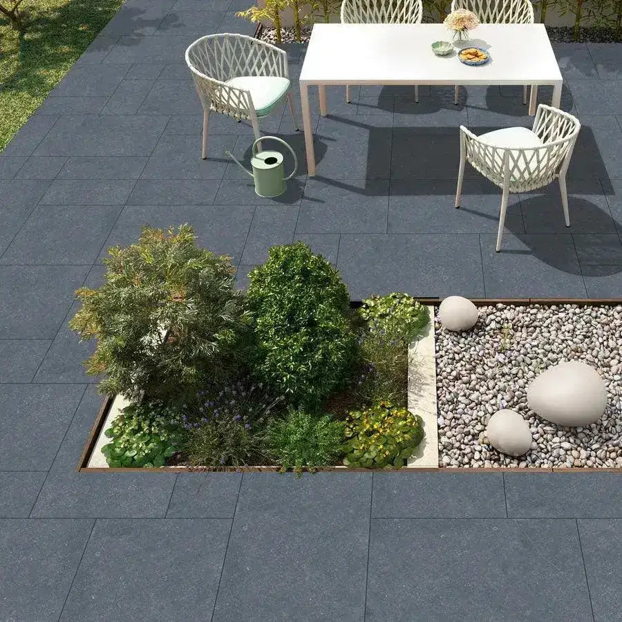 Dark Grey Porcelain Paving Belgium Stone 900 x 600 | Paving Slabs UK