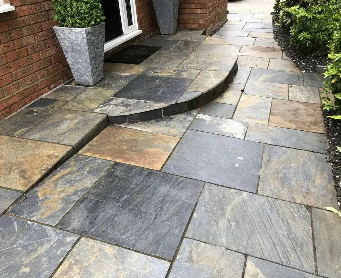 Multicolor Copper Slate Paving Slabs 900 x 600