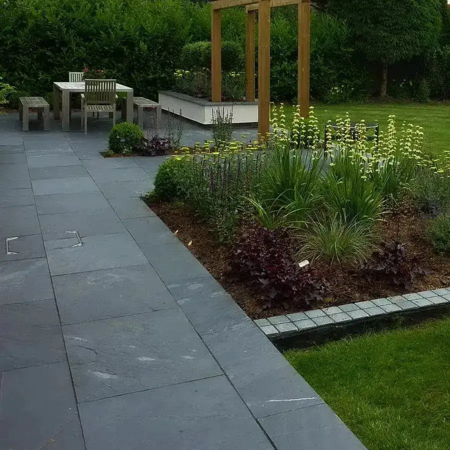 Black Slate Paving China Slate Midnight Slabs 900 x 600
