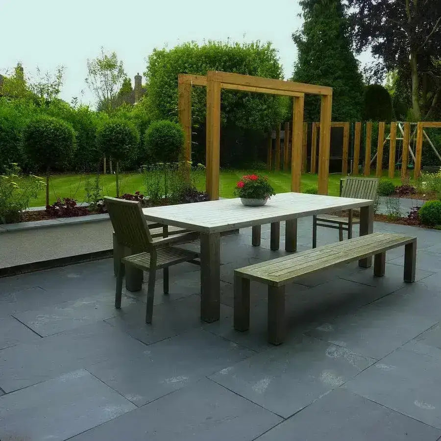 Black Slate Paving China Slate Midnight Slabs 900 x 600