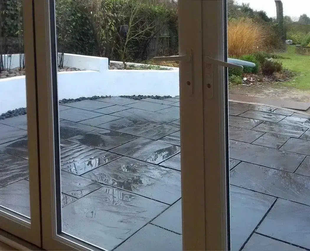 Black Slate Paving China Slate Midnight Slabs Patio Packs