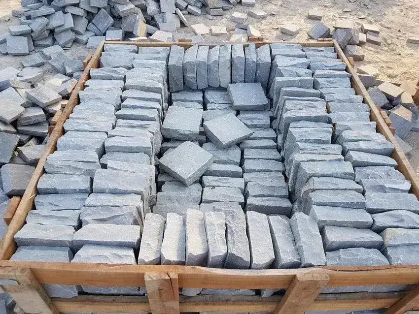 Kandla Grey Sandstone Cobble Setts 100 x 100 x 50 | Paving Slabs UK
