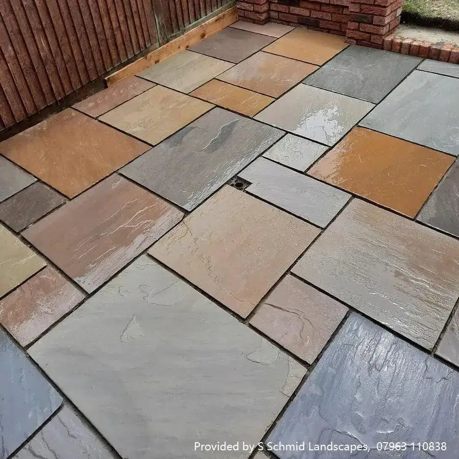 Raj Blend Sandstone Paving Patio 5 Sizes 22mm