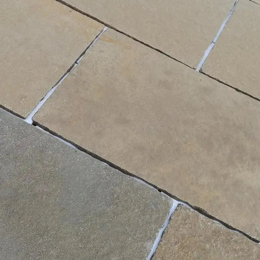 Tandur Yellow Antique Limestone Paving Tumbled 900 x 600 | Paving Slabs UK