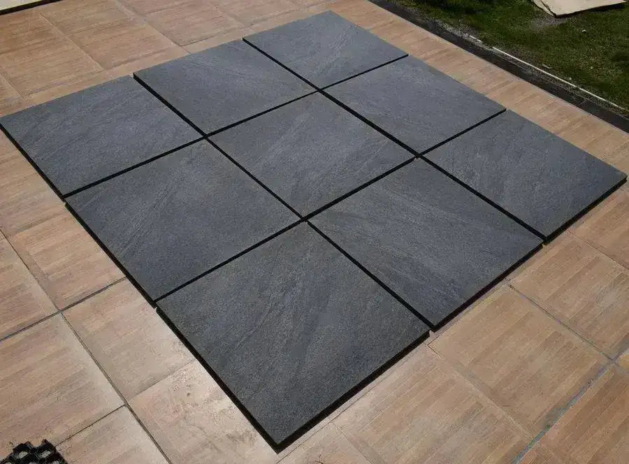 Anthracite Black Porcelain Paving Slabs 600 x 600