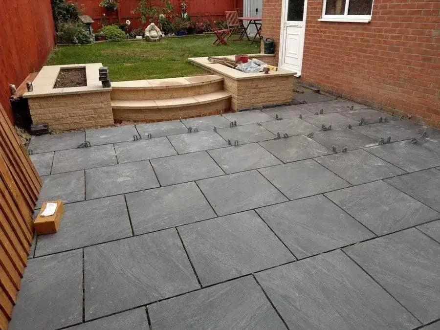 Anthracite Black Porcelain Paving Slabs 600 x 600